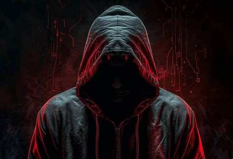Premium Photo Photo Portrait Of Hacker Background With Gloves And Laptop