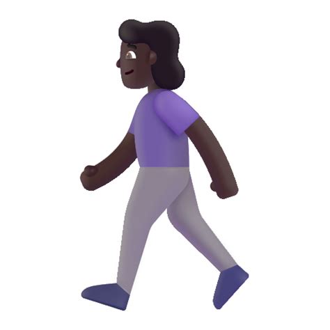 🚶🏿‍♀️ Woman Walking Dark Skin Tone On Microsoft 3d Fluent 151