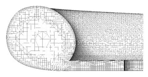 Slice Of The Unstructured Hexahedral Dominant Mesh With Prism Layers
