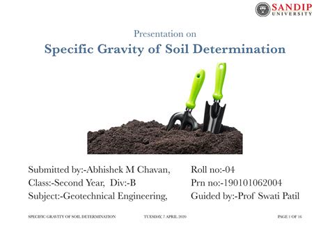 Specific Gravity Of Soil PDF