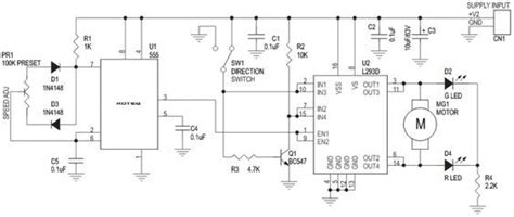 Dc Motor Speed And Direction Controller Using L293d