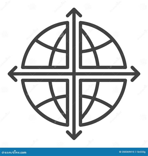 Multipolarity Vector International Relations Outline Icon Stock Vector Illustration Of