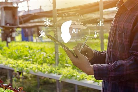 Premium Photo Smart Farmer Using Tablet Iot Technology Analyzing