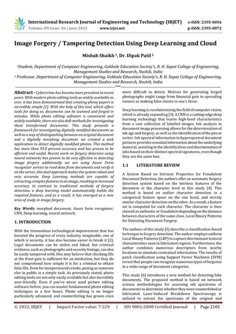 image forgery tampering detection using deep learning and cloud pdf