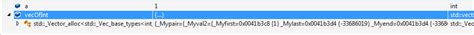 C Visual Studio Visualization Of Std Vector Doesn T Show Information In Debug Stack