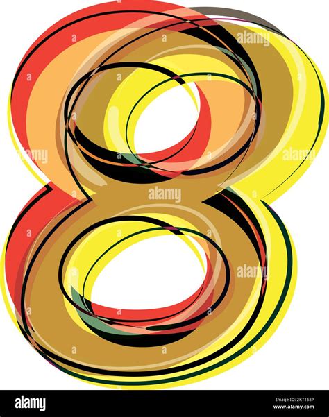 Abstract Colorful Number 8 Vector Illustration Stock Vector Image Art