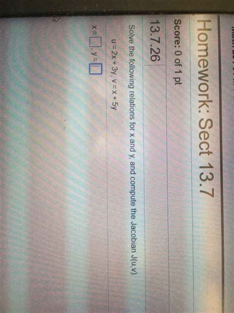 Solved Homework Sect 13 7 Score 0 Of 1 Pt 13 7 26 Solve
