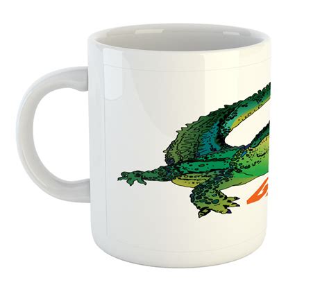 East Urban Home Ambesonne Reptile Mug Grumpy Alligator Has A Word