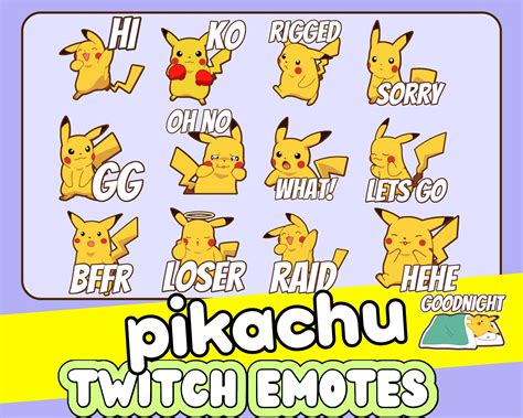 Pikachu Emotes Pikachu Twitch Emotes Discord Pikachu Emote Cheap