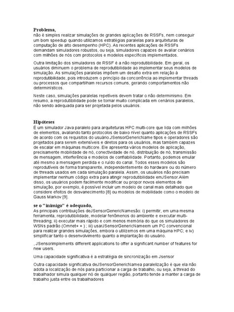 Resumo Jsensor A Parallel Simulator For Huge Wireless Sensor Networks Applications Pdf