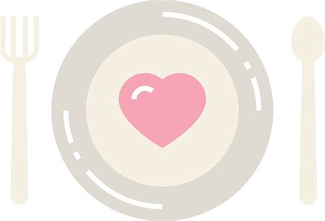 발렌타인 데이 포크와 칼 개념 사랑 메뉴 음식 개념 데이트 밤 저녁 식사 벡터 다채로운 아이콘 디자인 흰색 배경에 사랑과 로맨스 기호 그릇에 대한 스톡 벡터 아트 및 기타