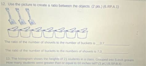 Solved 12 Use The Picture To Create A Ratio Between The Objects 2