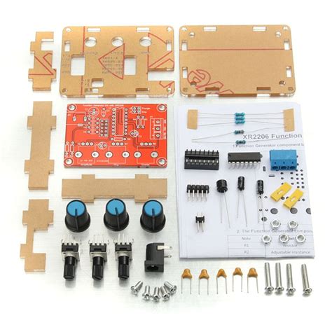 Geekcreit XR2206 Function Signal Generator DIY Kit Sine Triangle Square Output 1HZ 1MHZ