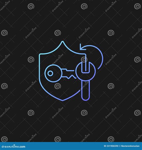 Password Cracking Gradient Vector Icon For Dark Theme Stock Vector Illustration Of Gradient