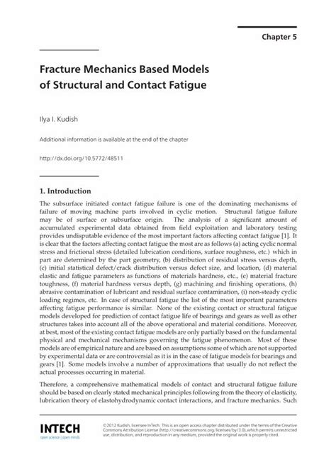 PDF Fracture Mechanics Based Models Of Structural And Cdn Intechopen Pdfs InTech