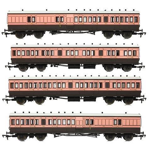 Efe Rail E86011 Lswr Cross Country 4 Coach Pack Lswr Salmon And Brown Oo Gauge Rainbow Railways