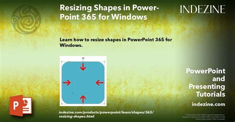 Resizing Shapes In Powerpoint 365 For Windows