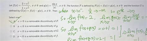 solved let f x sin x 2 1 e x ez defined by g x