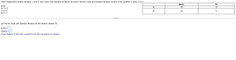 Solved Given Independent Random Variables X And Y With Chegg