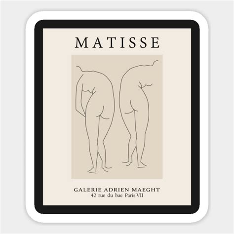 Two Naked Women Matisse Style Matisse Line Art Henri Matisse Remake Magnet Teepublic