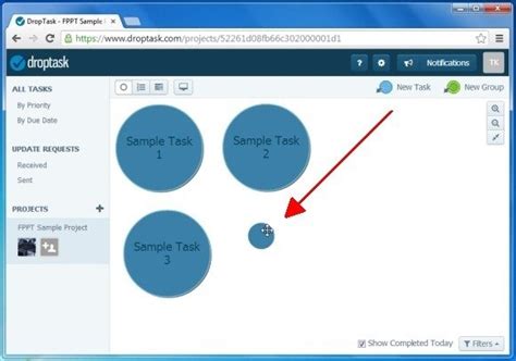 droptask visual task management and collaboration web app