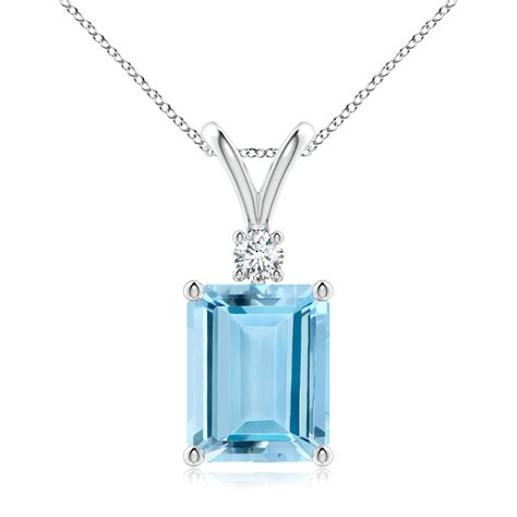 Aquamarine Pendant Necklaces For Women Angara