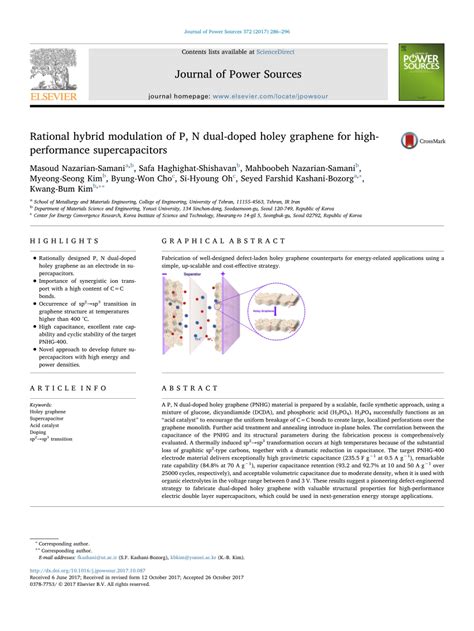 Pdf Rational Hybrid Modulation Of P N Dual Doped Holey Graphene For