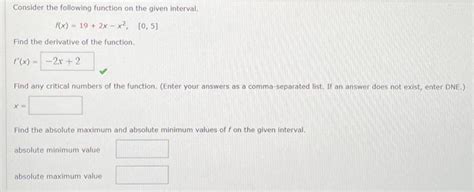solved consider the following function on the given
