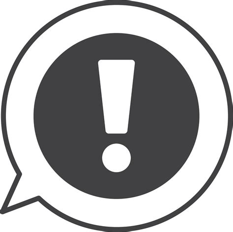 Exclamation Mark On Text Box Illustration In Minimal Style 14869182