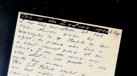 Zodiac Killer May Have Been More Than One Person New Doc