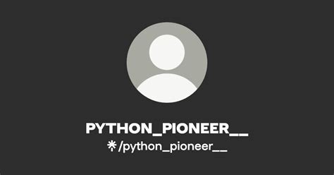 Pythonpioneer Twitter Instagram Linktree