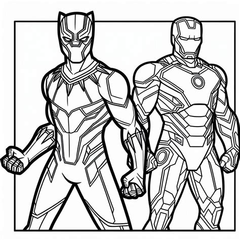 54 Coloring Black Panther Free Free The Wakanda Hero