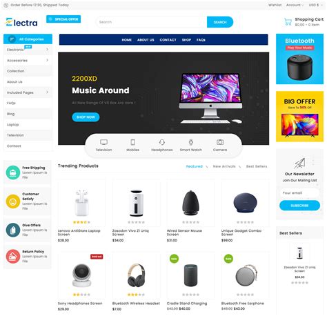 The Modern Shopify 20 Themes For Electronic Stores Hura Tips