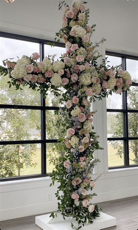 Floral Cross Wedding Decor