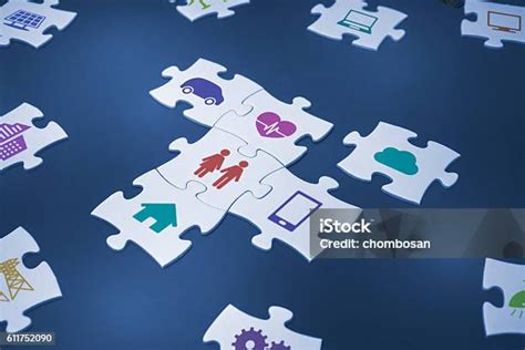 직소 퍼즐 조각 다양한 전기 에너지 아이콘이 인쇄됩니다 공장 산업 건물에 대한 스톡 사진 및 기타 이미지 공장 산업 건물 다양 다중 색상 Istock