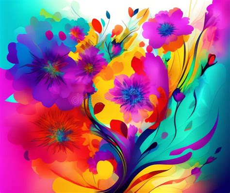Abstract Floral Design Generative Ai Illustration Stock Illustration Illustration Of Design