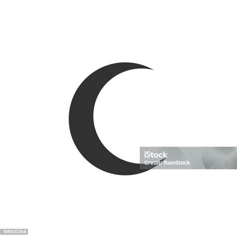 흰색 배경 위에 반달 아이콘입니다 벡터 일러스트 레이 션 0명에 대한 스톡 벡터 아트 및 기타 이미지 0명 가득 찬 과학