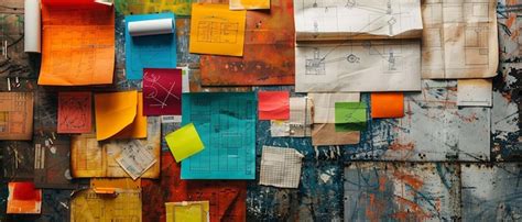 Creative Brainstorming Session With Colorful Sticky Notes And Ideas Premium Ai Generated Image