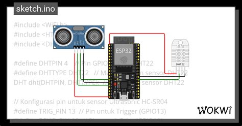Ubidots Dht22 And Ultrasonic Sensor Readings Wokwi Esp32 Stm32