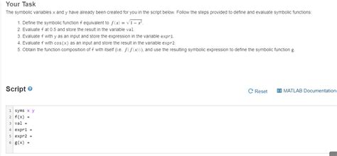 Solved Defining And Evaluating Symbolic Functions O
