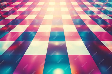 Checkerboard Pattern Background 80s Retro Nostalgic Premium Ai