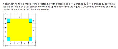 Solved A Box With No Top Is Made From A Rectangle With Chegg Com