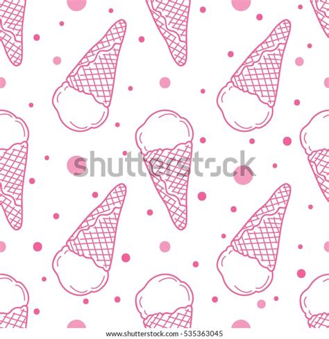 아이스크림과 함께 벡터 매끄러운 패턴입니다 손으로 스톡 벡터로열티 프리 535363045 Shutterstock