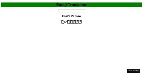 Emoji Translator Codesandbox