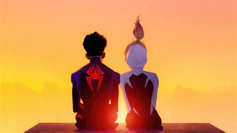 X Miles Morales And Gwen Stacy Swing Into Action Laptop Full HD P HD K Wallpapers