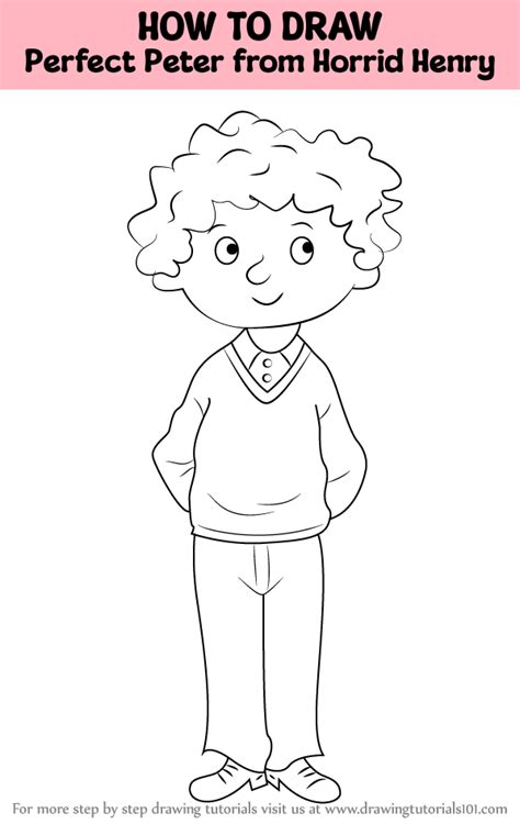 How To Draw Perfect Peter From Horrid Henry Horrid Henry Step By Step DrawingTutorials Com