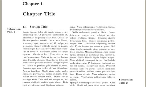 marginpar margin notes and subsection titles in both sides of a two