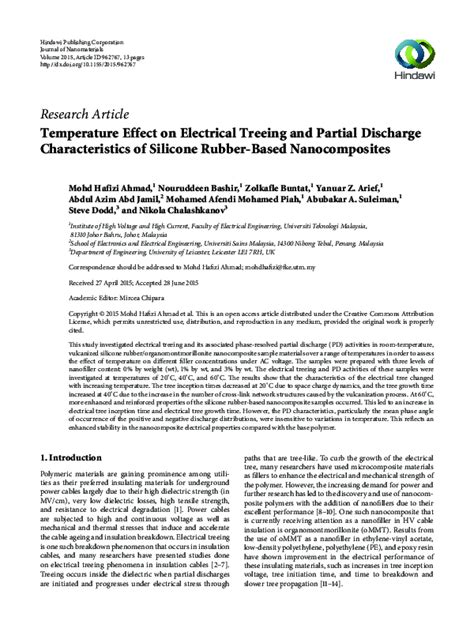 Pdf Temperature Effect On Electrical Treeing And Partial Discharge