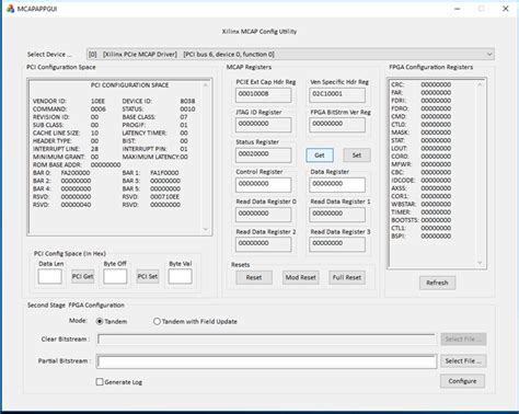 steps to implement a tandem example design with the amd pcie xdma ip