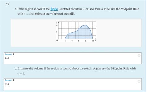 solved 57 a if the region shown in the figure is rotated
